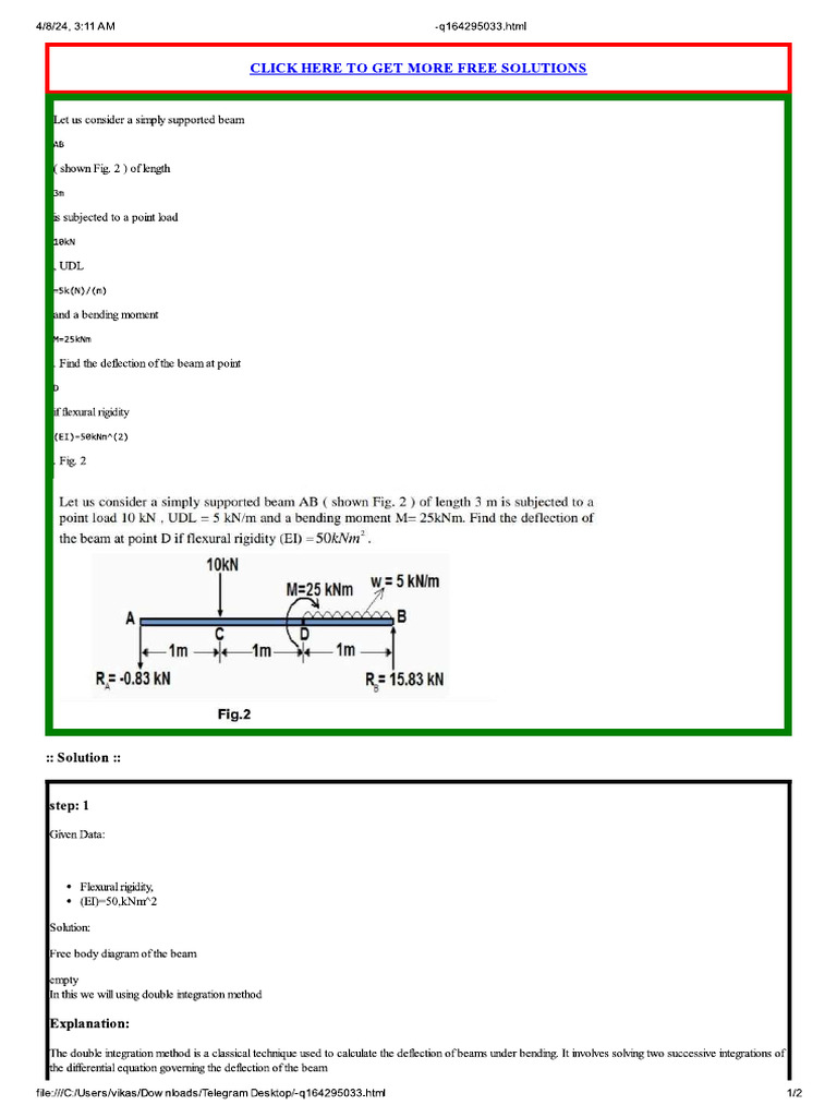 Solid Mech Assign 4 6 | PDF