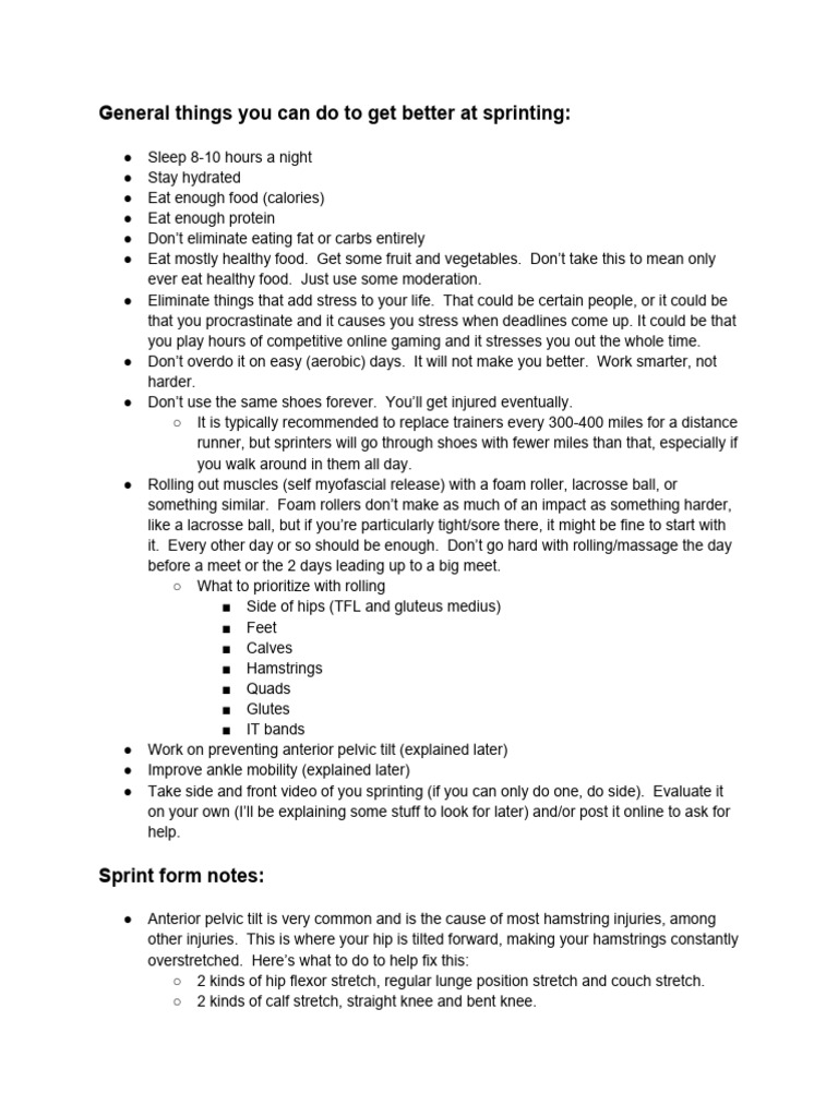 Sprint Training Explained | PDF | Physical Exercise | Physical Fitness