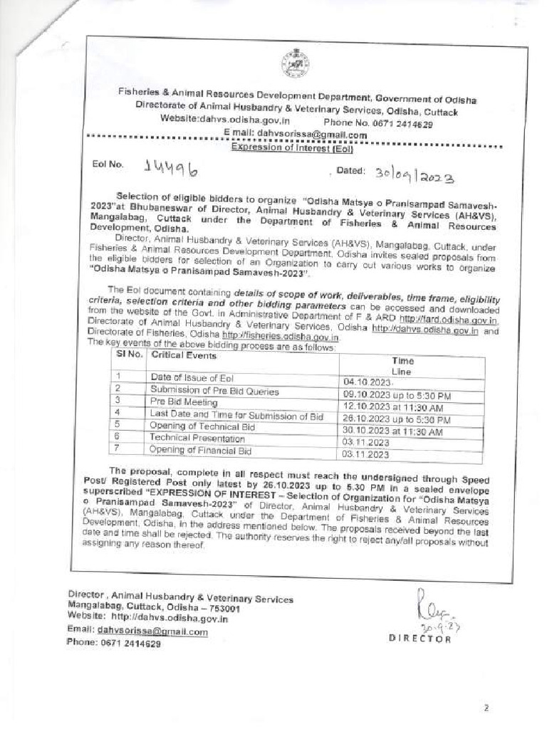 Matsya Prani Samavesh Tender | PDF