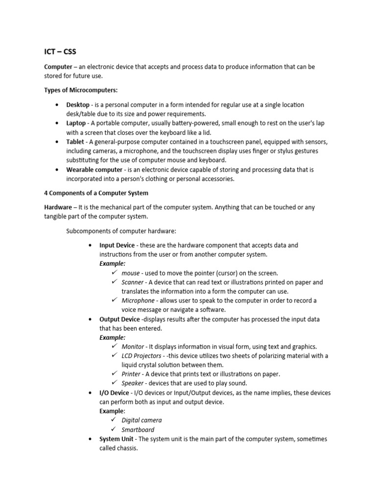 CSS-Reviewer-for-Assessment | PDF | Computer Hardware | Computer Data Storage