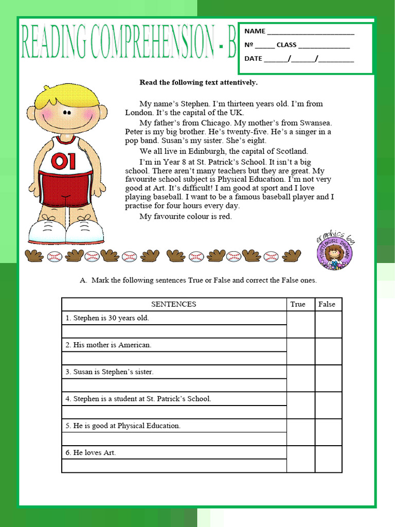 Reading Comprehension B Reading Comprehension Exercises 13190 | PDF ...