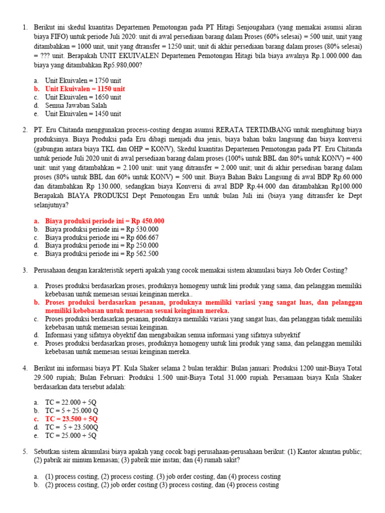 Soal Uts Akbi 2020 | PDF
