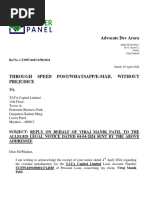 Reply To Legal Notice Format | PDF