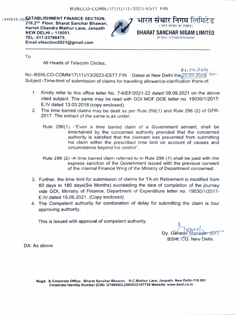 TA Claims Submission Deadline Update | PDF | Business | Finance & Money ...