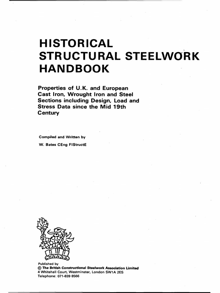 Historical Structural Steelwork Handbook | PDF | Steel | Strength Of ...