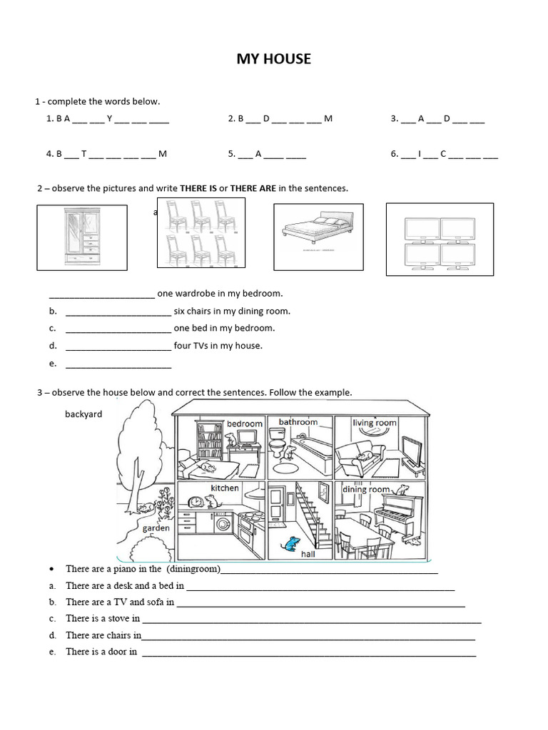 verb-there-be-and-parts-of-a-house | PDF