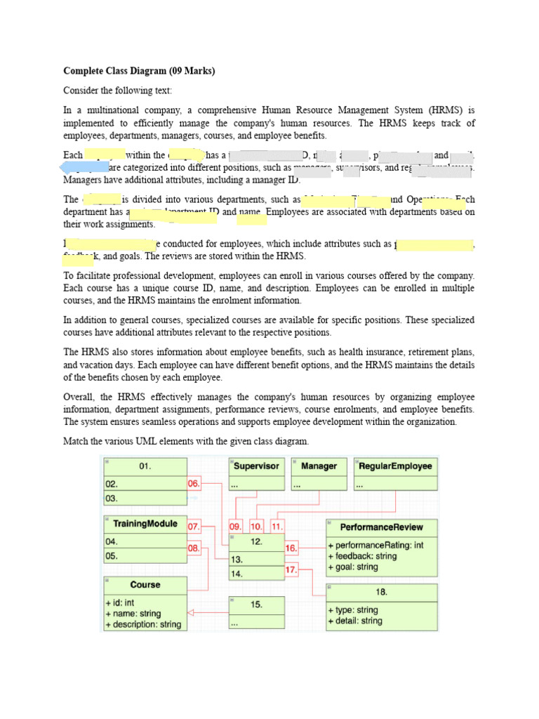 Class Diagram Exercise 03 Student | PDF