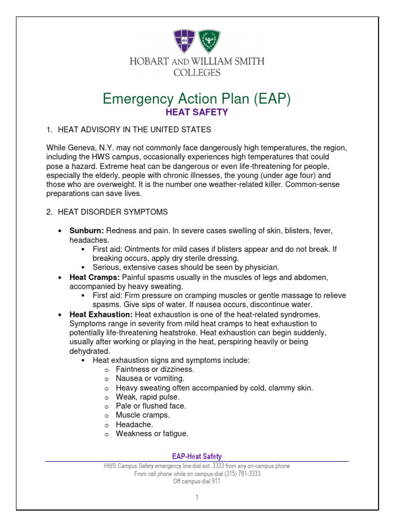 Eap Heat Safety | PDF | Hyperthermia | Clinical Medicine