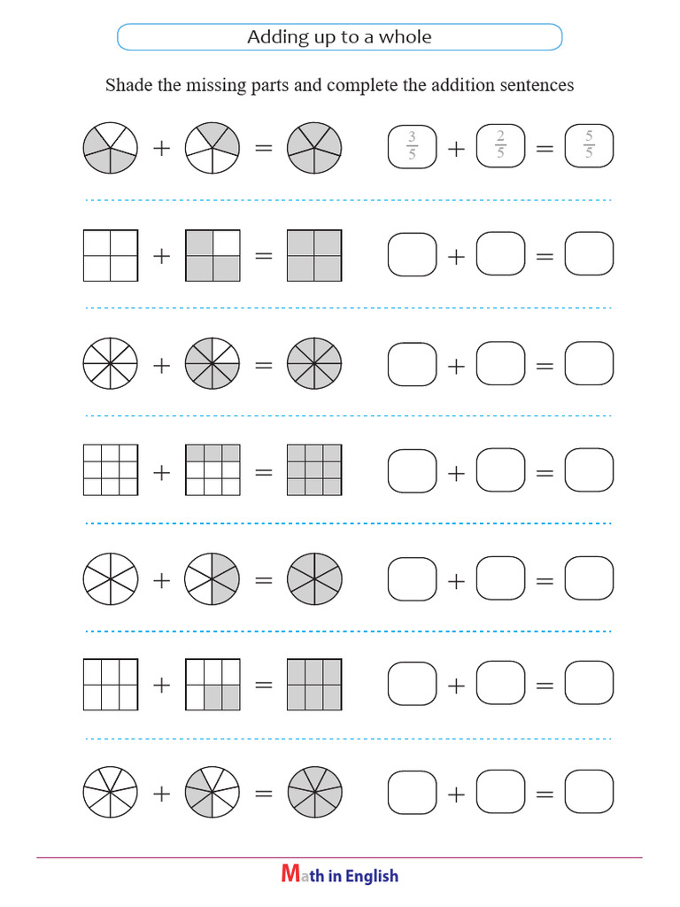 Class 3 Fractions Comp Add Sub - Split | PDF | Mathematics | Arithmetic