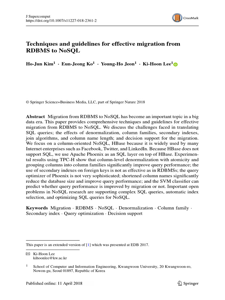 Techniques and guidelines for effective migration from | PDF | No Sql ... Techniques and guidelines for effective migration from | PDF | No Sql ...