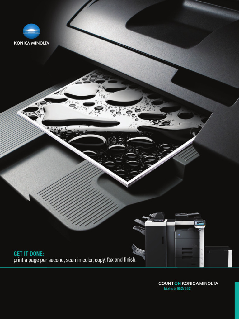 Konica Minolta Bizhub 552 Brochure | PDF | Fax | Computer Network