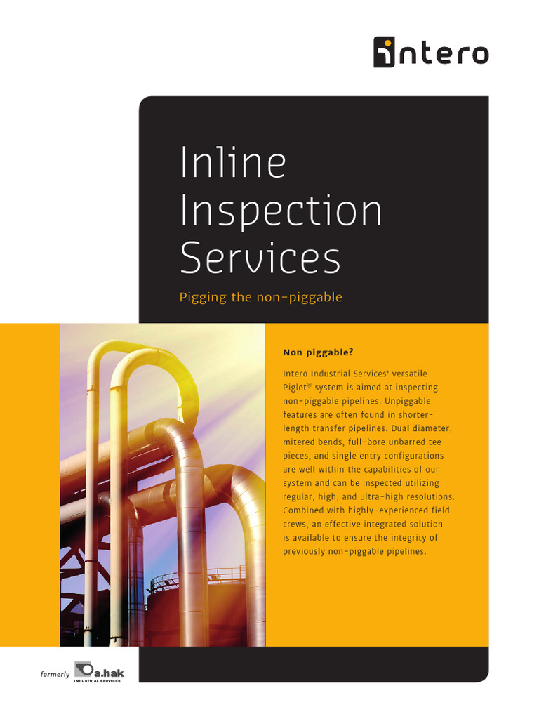 Intero Pipeline Inspection brochure | PDF | Pipe (Fluid Conveyance)