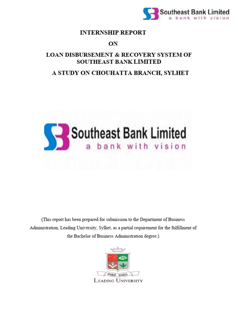 Loan Disbursement & Recovery (Internship Report) | PDF | Loans | Credit