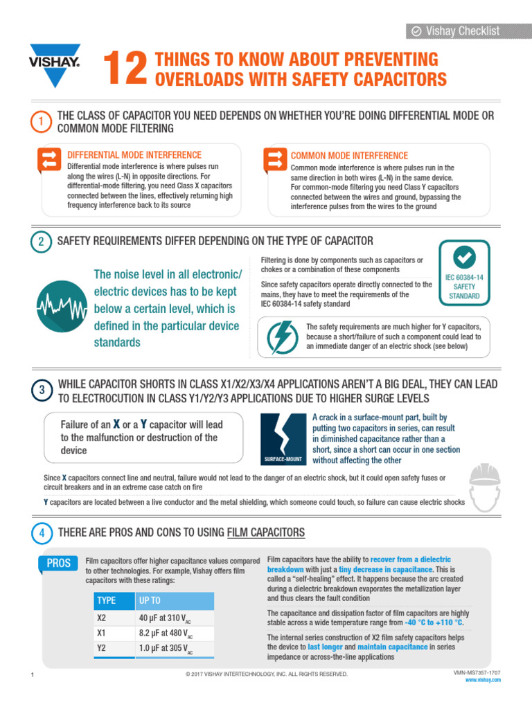 Checklist Safety Caps VMN Ms7357 1707 | PDF | Capacitor | Capacitance