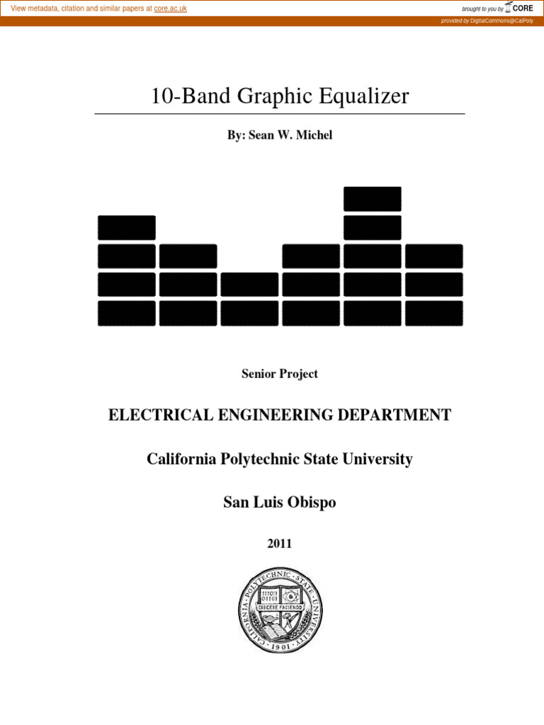 10-Band Graphic Equalizer | PDF | Equalization (Audio) | Analog To Digital Converter