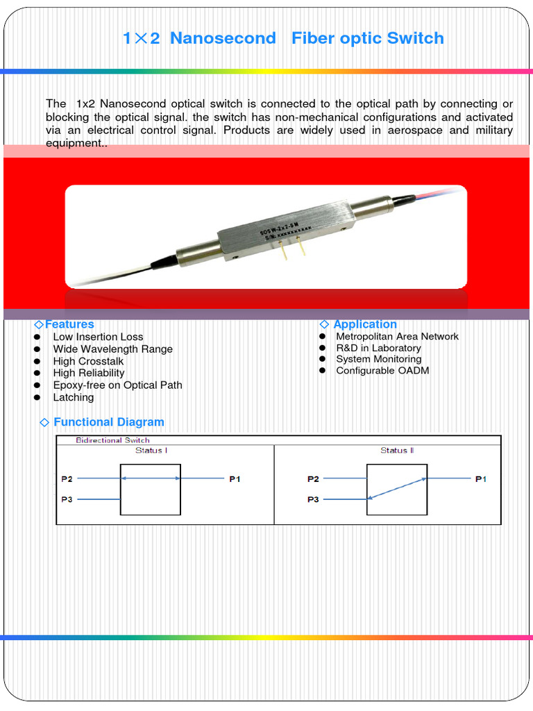 1Ã_2 nanosecond Fiberoptic Switch(R) | PDF | Optical Fiber ...