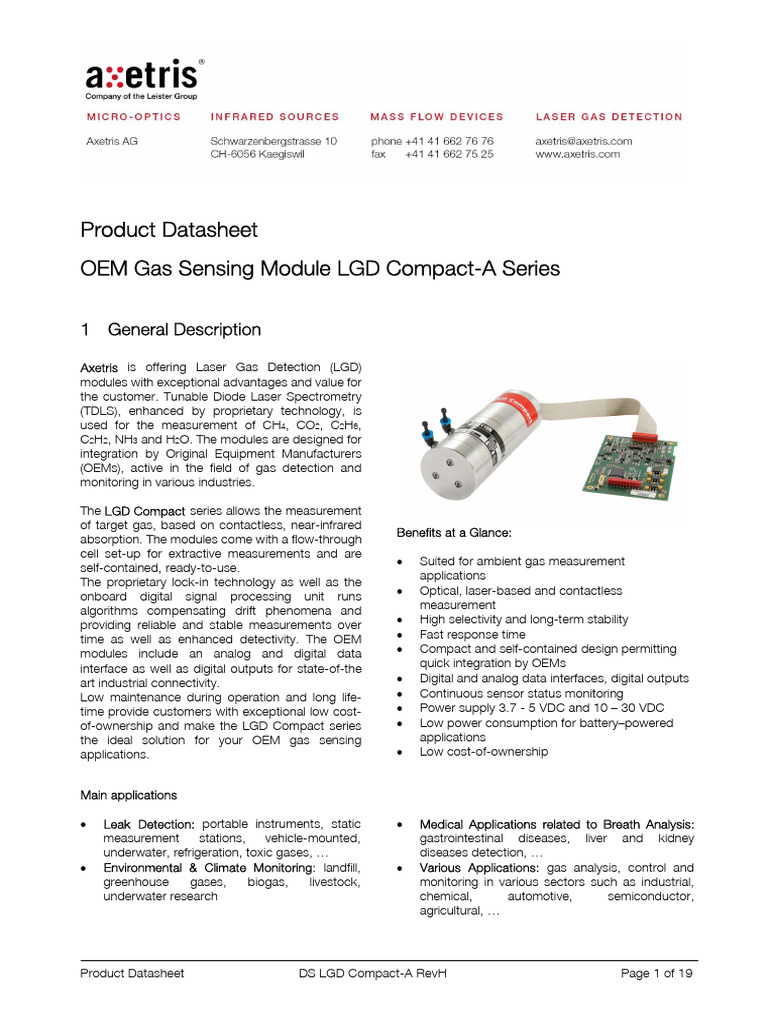 LGD Compact A | PDF | Accuracy And Precision | Parts Per Notation