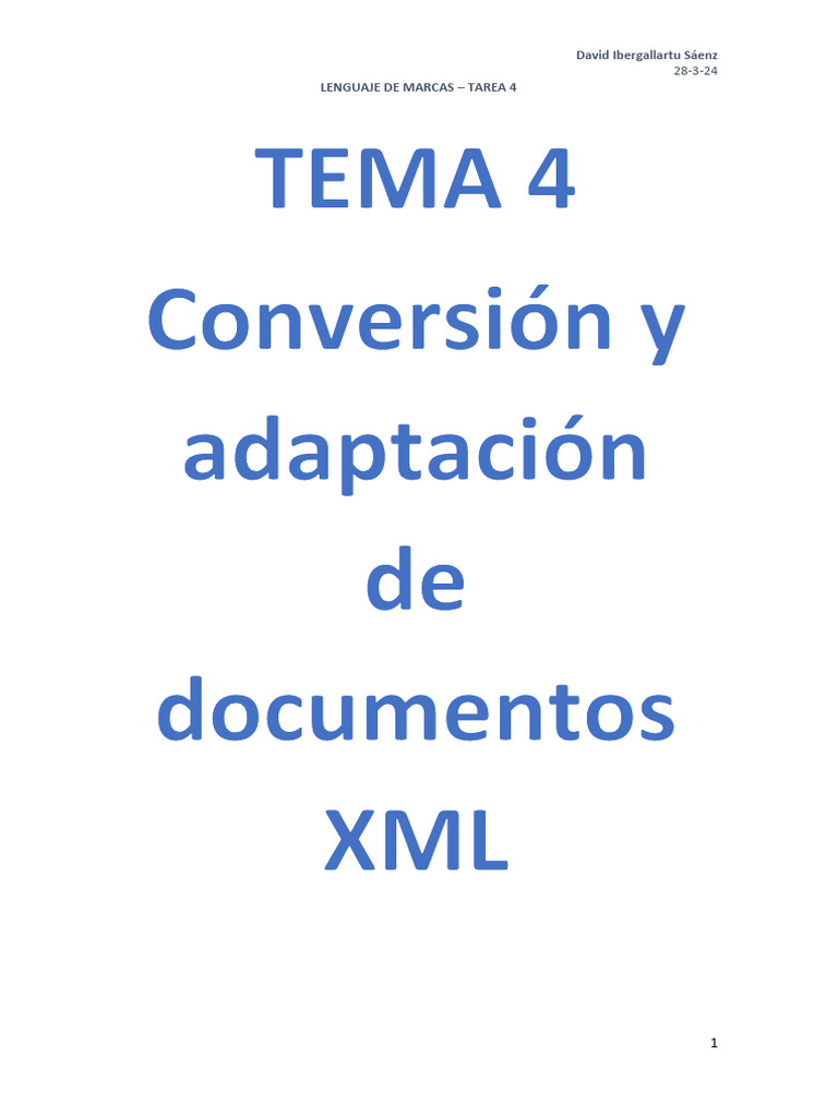 Documentacion | PDF | Xml | Lenguaje de marcado