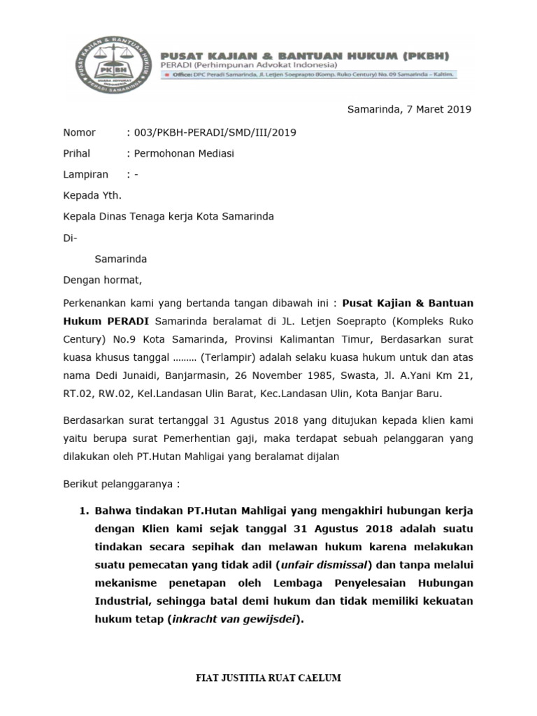 Permohonan Tripartit Dedi Junaidi | PDF | Pengelolaan Keuangan & Uang