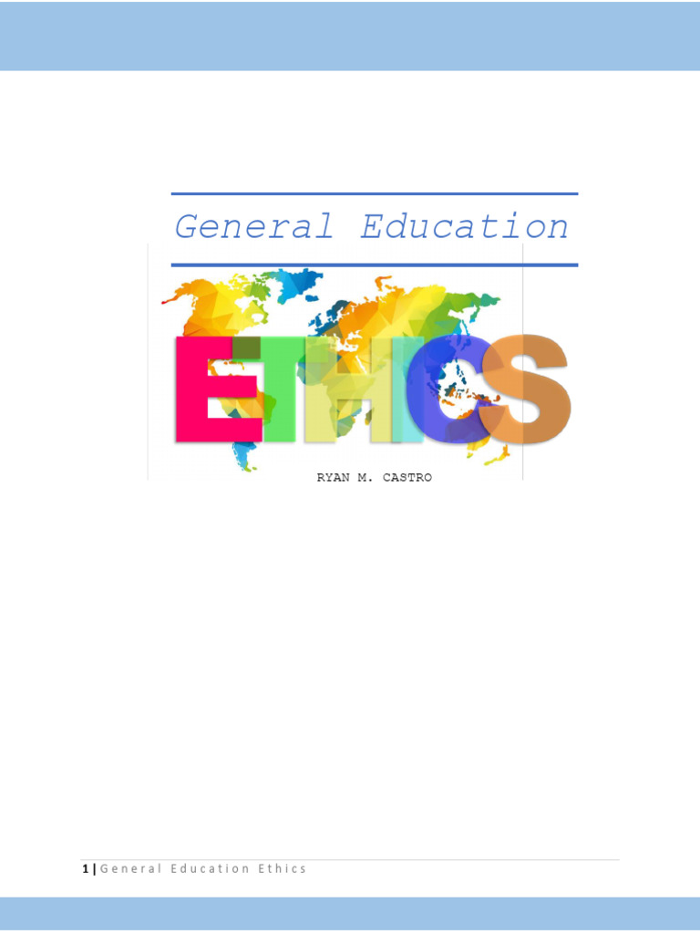 General Education Ethics Student | PDF | Morality | Reason