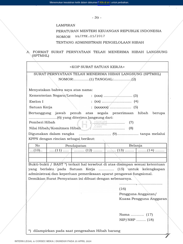 Lampiran PMK 99 Th.2017 | PDF