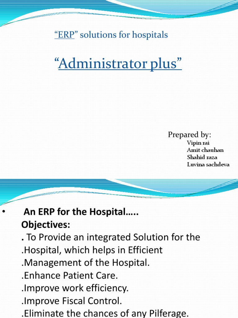 ERP Solutions for Hospital Management | PDF | Enterprise Resource ...