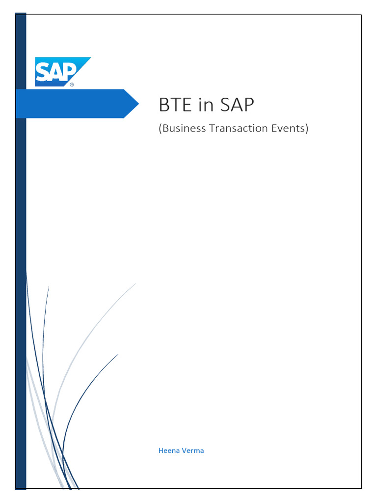 BTE in SAP | PDF | Interface (Computing) | Modular Programming