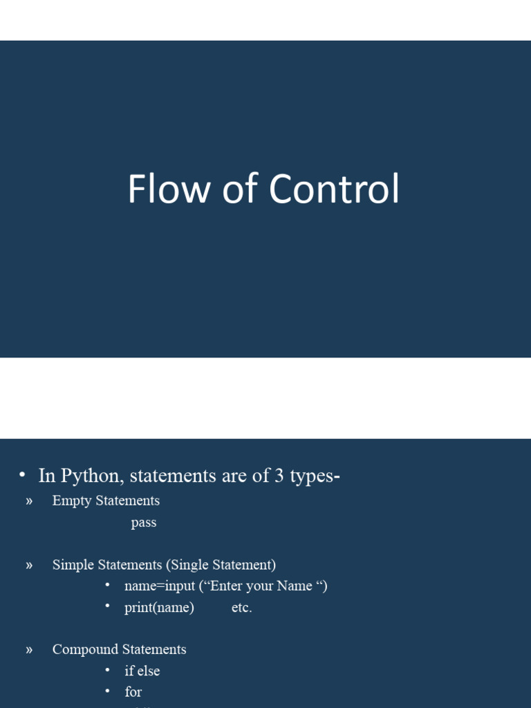 Chapter-4- Flow of Control | PDF | Control Flow | Computer Science Chapter-4- Flow of Control | PDF | Control Flow | Computer Science