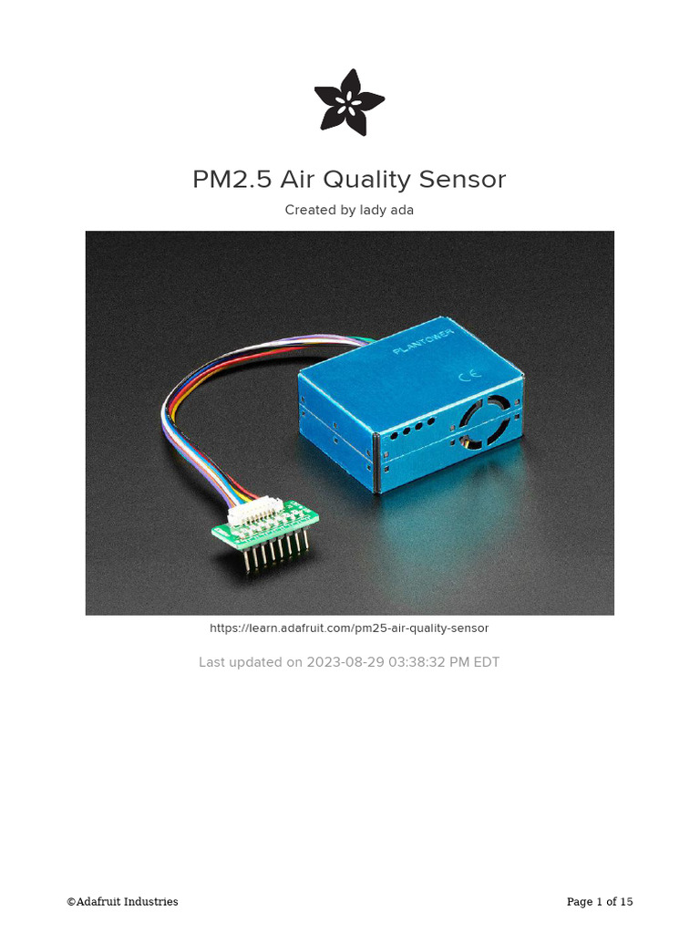 Adafruit Pm25 Air Quality Sensor | PDF | Arduino | Particulates