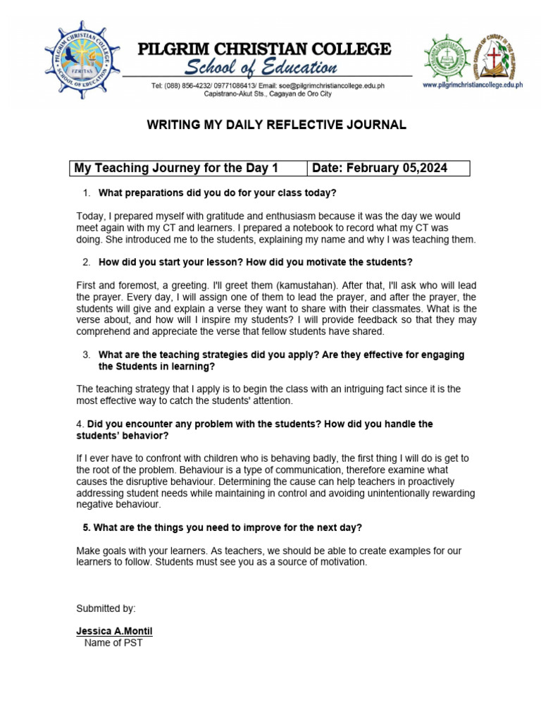 Week 4 Ojt | PDF | Teachers | Learning