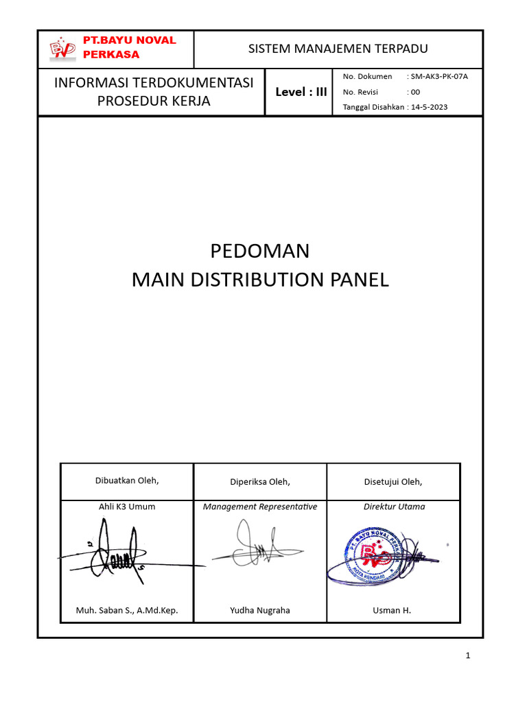 Instruksi Kerja Pedoman Penggunaan Peralatan Kerja | PDF