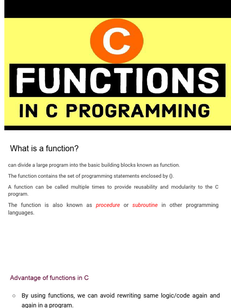 Module 3 Functions | PDF | Parameter (Computer Programming) | Computer ... Module 3 Functions | PDF | Parameter (Computer Programming) | Computer ...