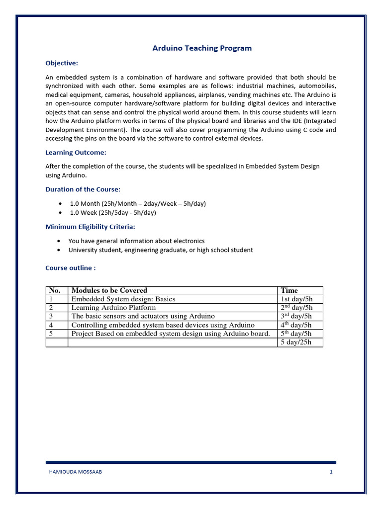 Arduino Content Pdf Arduino Embedded System