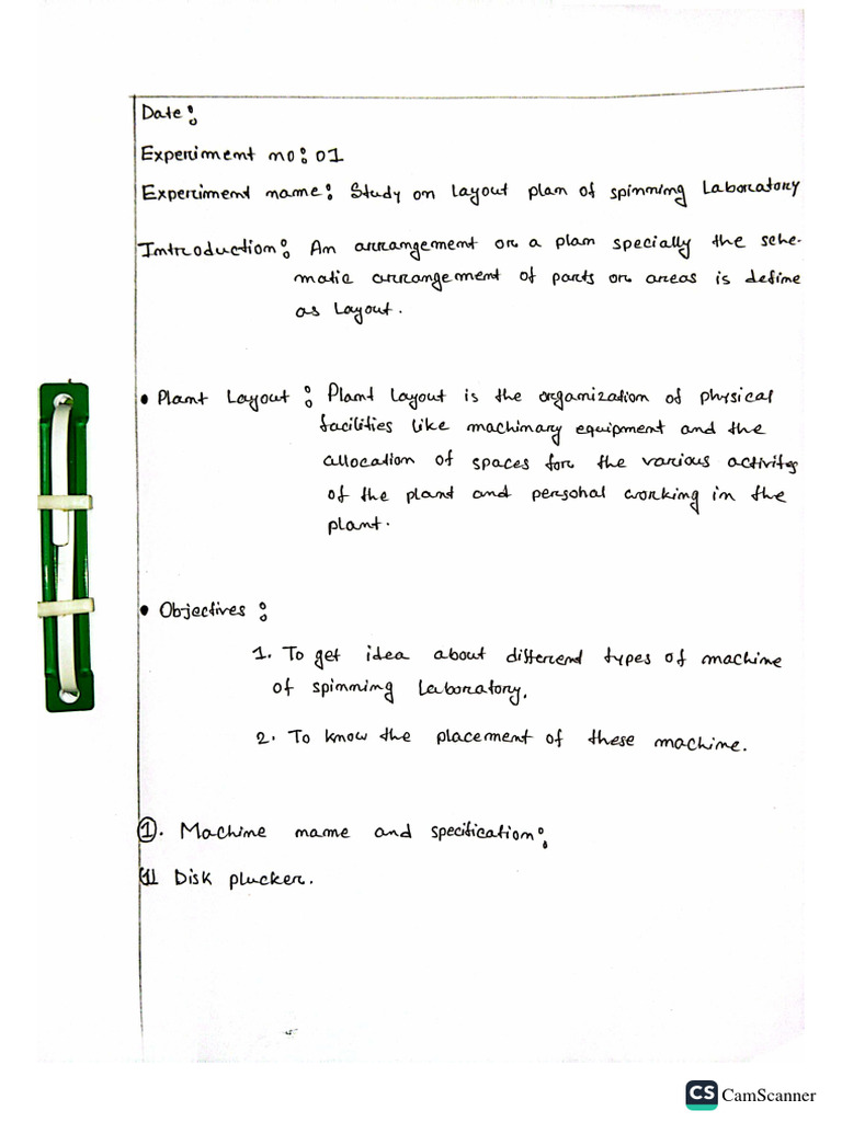 Yarn Manufacturing - L Lab Report. | PDF