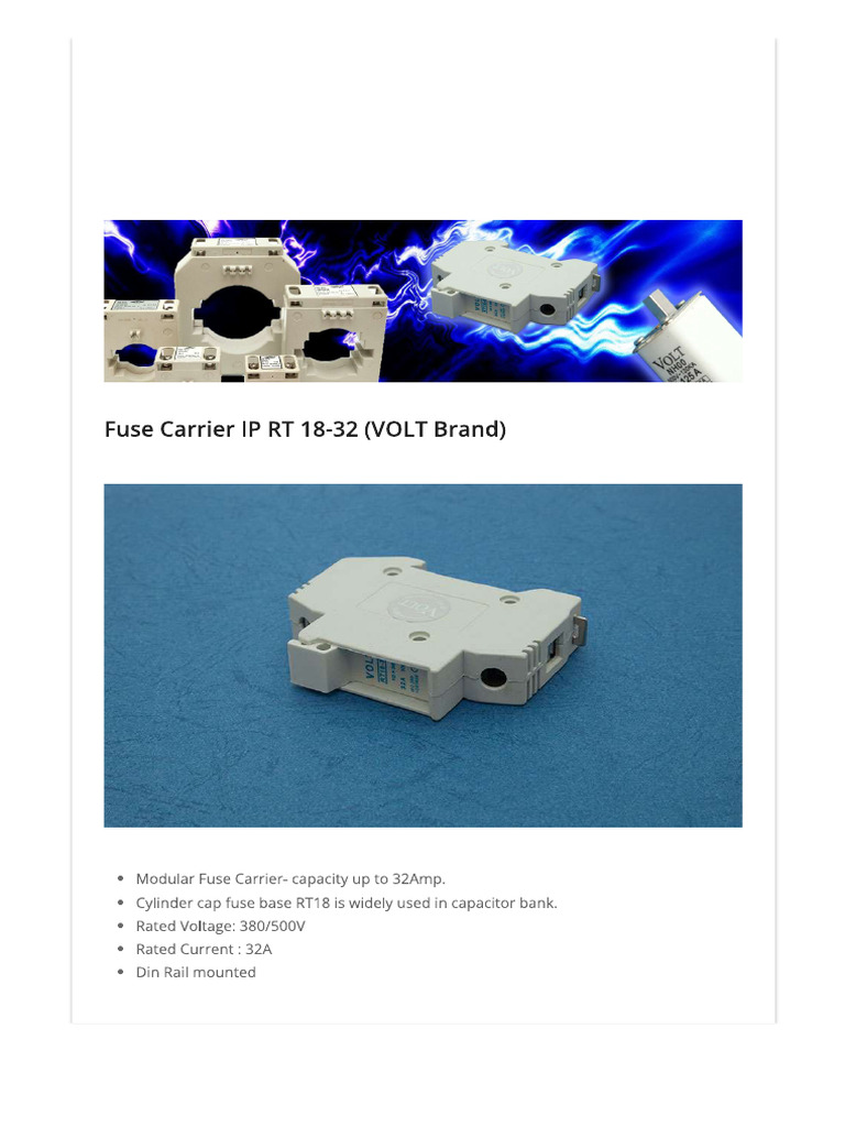 Fuse Base Ip RT 18-32X - Volt | PDF