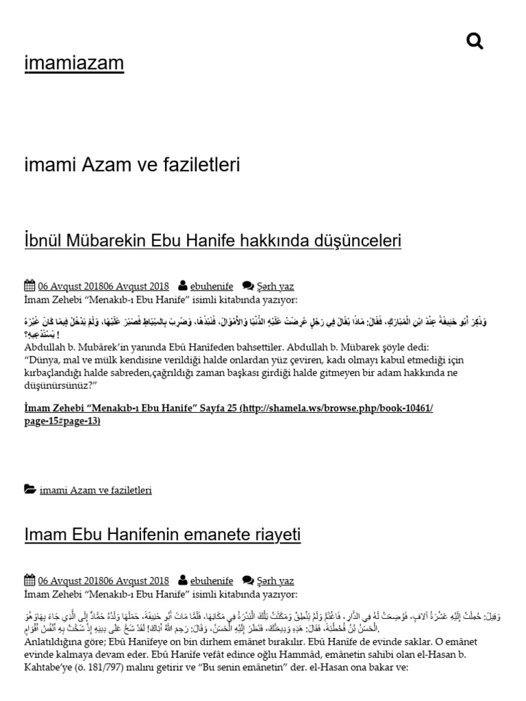 Imami Azam Ve Faziletleri - Imamiazam | PDF