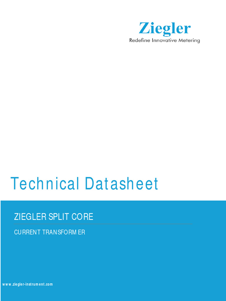 Ziegler Split Core CT | PDF | Power (Physics) | Electrical Components