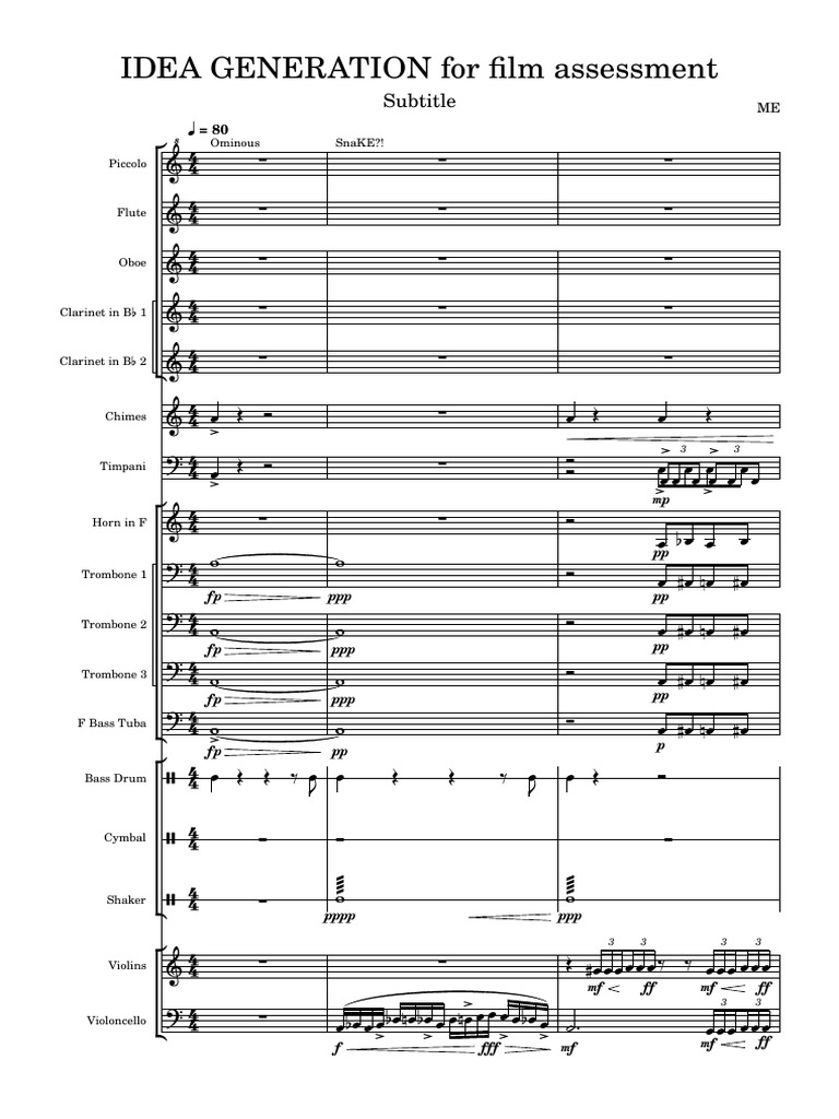 Film Score Assessment | PDF | Symphony Orchestras | Classical Compositions