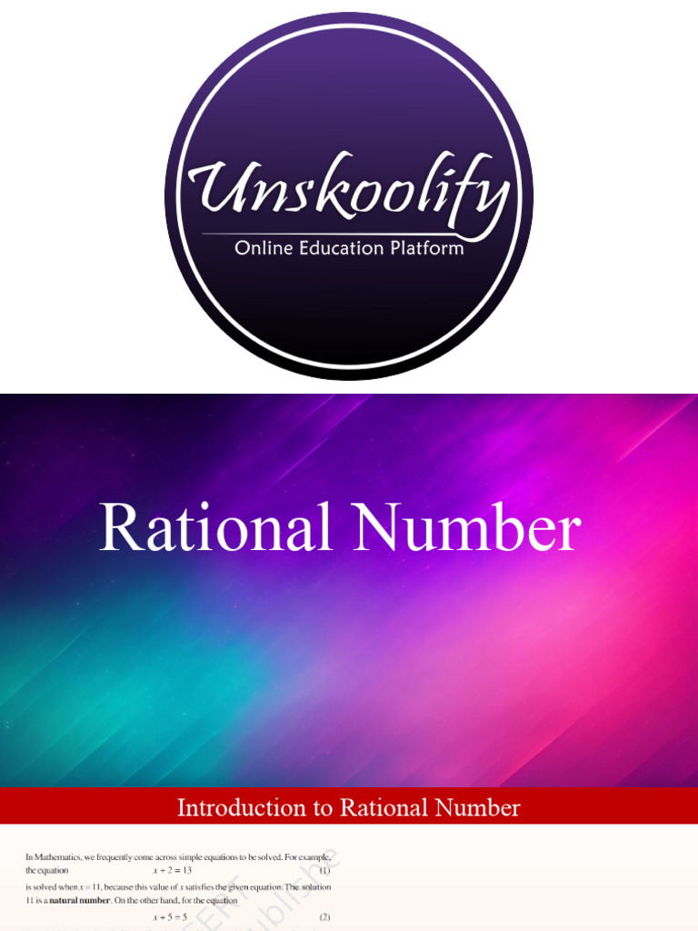 Amu Jamia Class 9 Rational Number | PDF | Mathematical Concepts | Mathematics