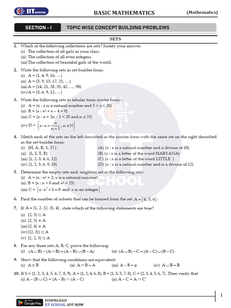 Excercise - 03 - Basic Mathematics | PDF | Mathematical Logic | Mathematical Concepts
