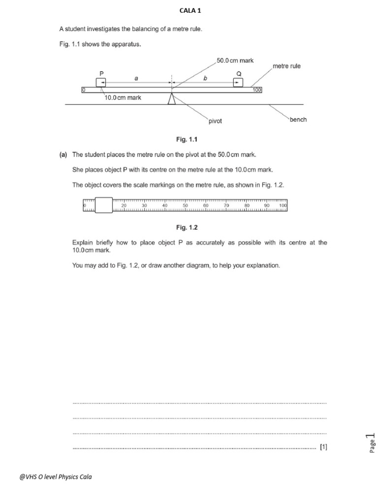 VHS O Level Physics Cala 1 To 5 | PDF