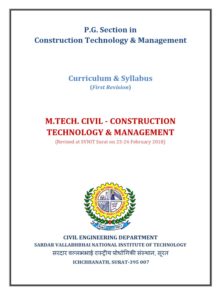 Website - M Tech Syllabus CTM 29052020 | PDF | Concrete | Safety