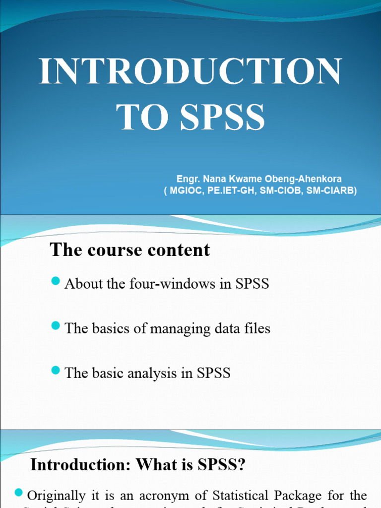 SPSS Basics: Data Management & Analysis | PDF | Spss | Scatter Plot