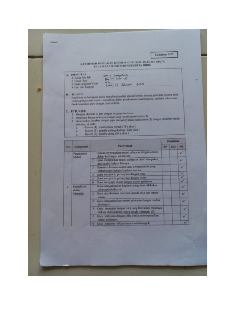 Umpan Balik Dari Siswa KPD 3 0rng Guru | PDF