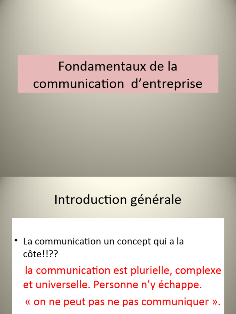 Communication | PDF | Business | la communication