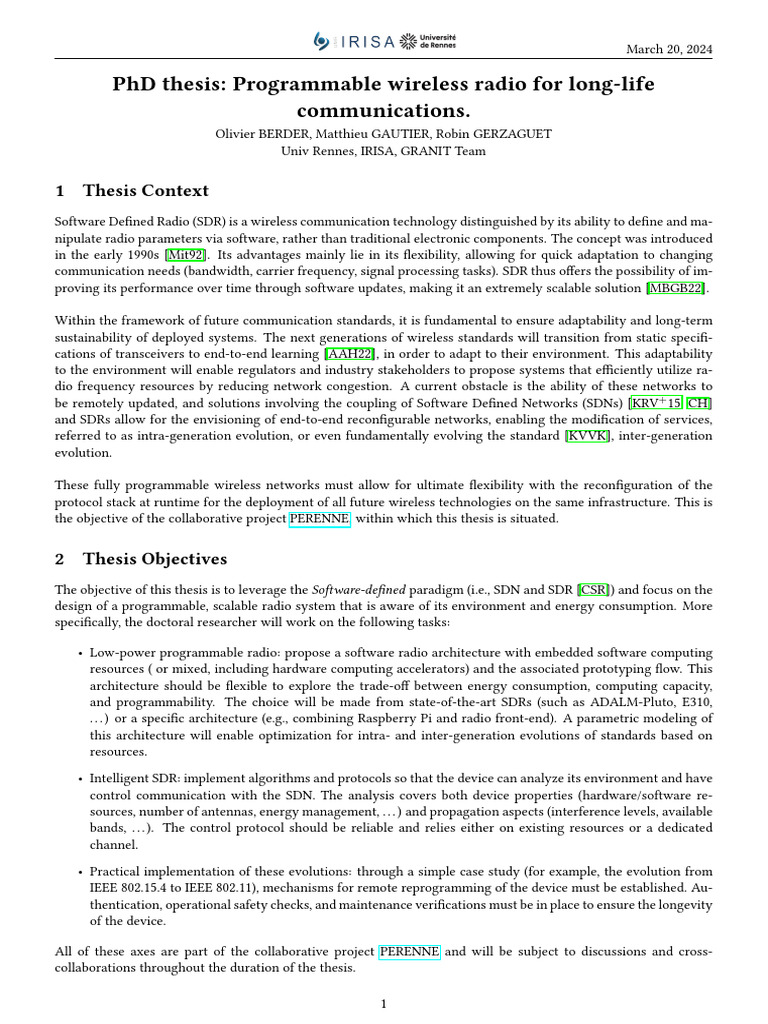 PhD_Thesis_PERENNE_en | PDF | Software Defined Radio | Computing