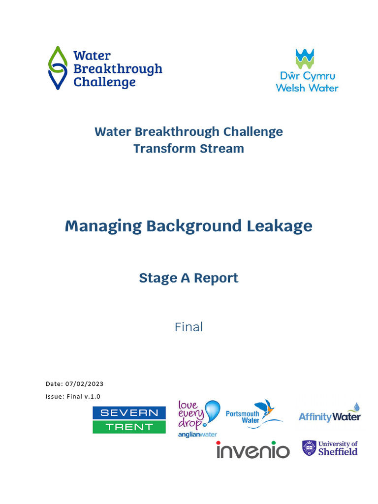 A1 Report V1 - Final - Re070223 | PDF | Leak | Water