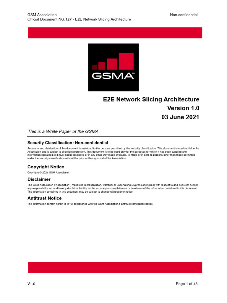 E2E Network Slicing Architecture 03 June 2021: This Is A White Paper of ...