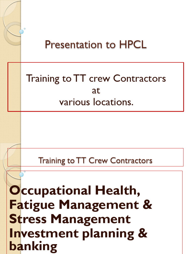 Presentation To HPCL | PDF | Personal Protective Equipment | Safety