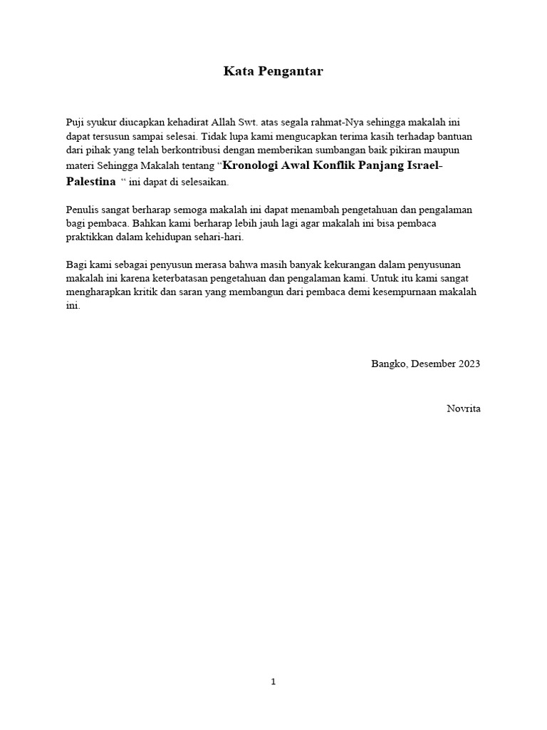 Konflik Palestina Dan Isrel | PDF